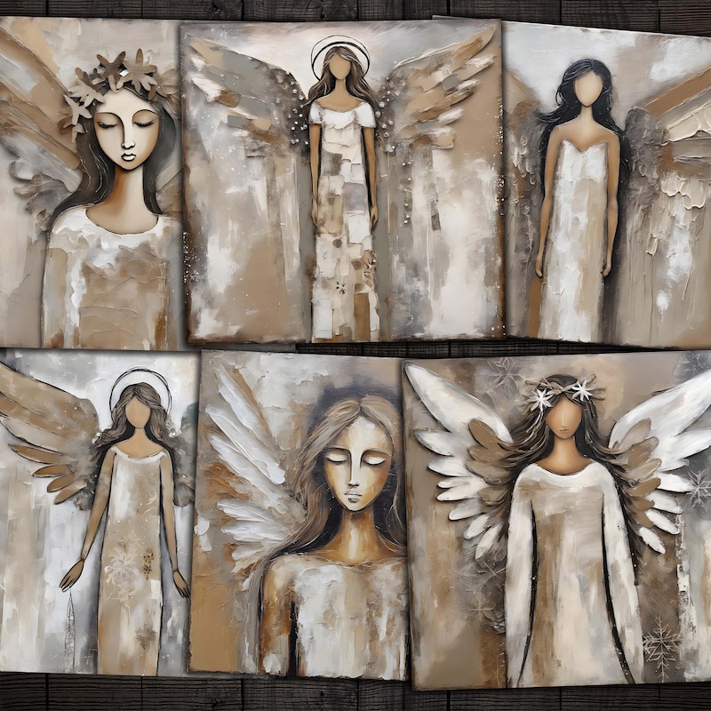 Abstract Angel Art - Etsy
