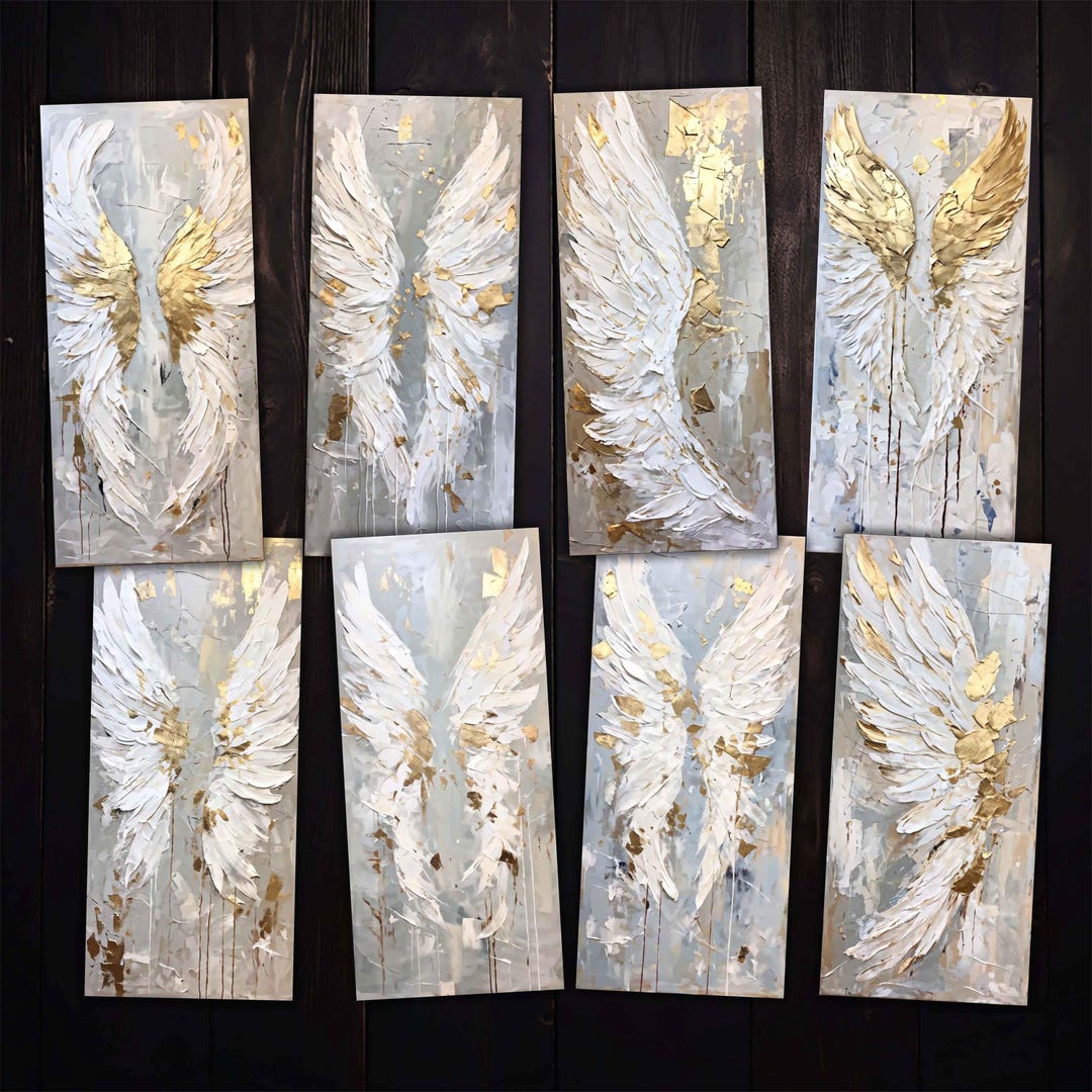 Angel Wings Collage Sheets: Junk Journal DIY Paper Crafts (digital Kit ...