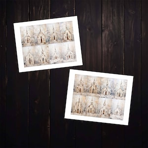 Rustic Church Junk Journal Printable: Abstract Chapel Collage (digital ...