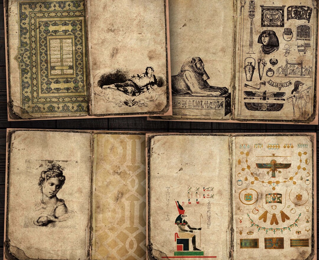 Digital Cleopatra Ancient Egypt Junk Journal Pages, Printable Egyptian ...