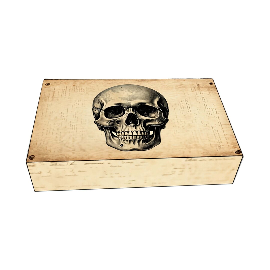 Antique Skull Box Project for Halloween Paper Crafts, Digital Kit ...