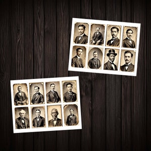 Printable Gentleman Photograph Collage Sheets, Large Photos for Junk ...