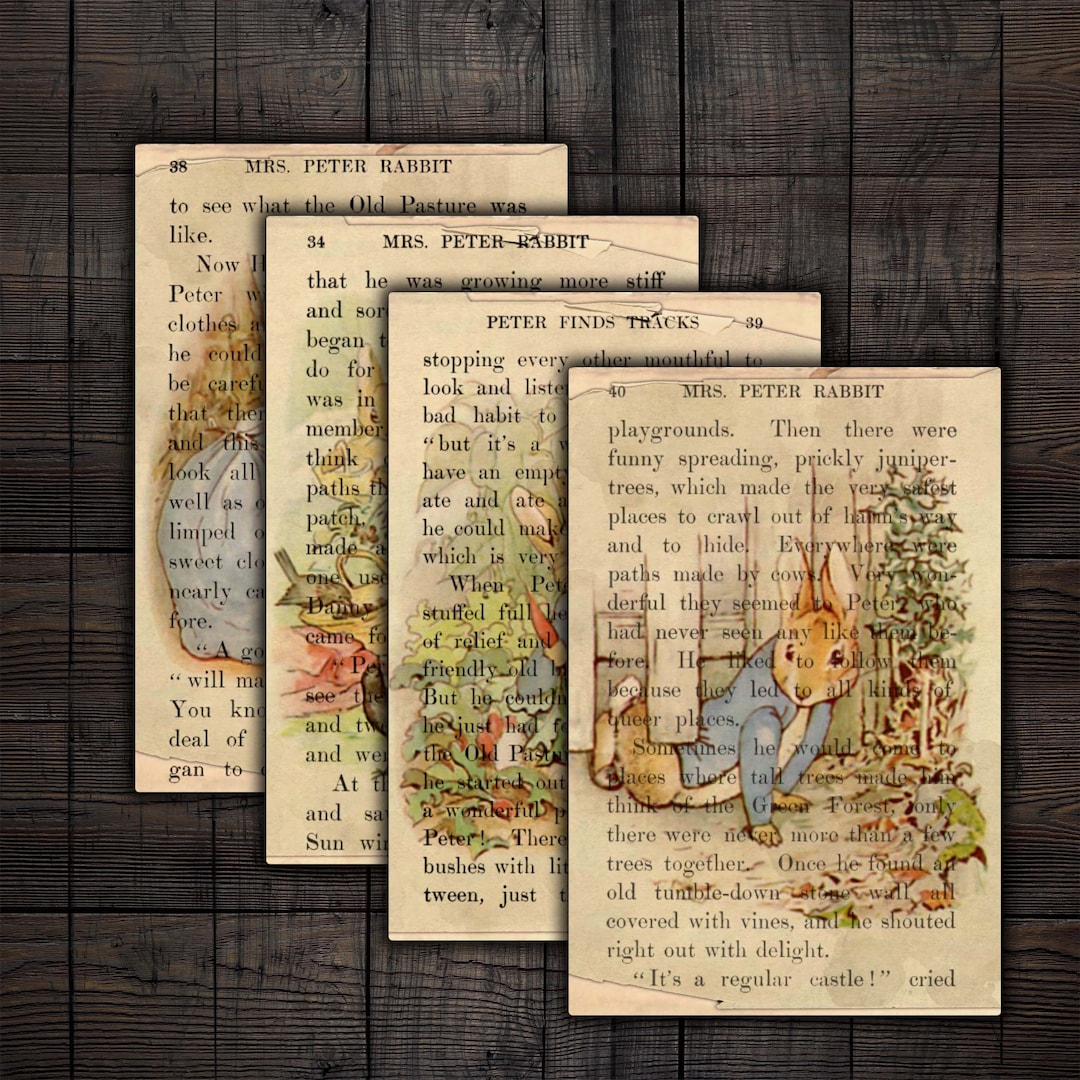 Peter Rabbit Junk Journal Printable Pages, 6x4 Beatrix Potter Digital ...