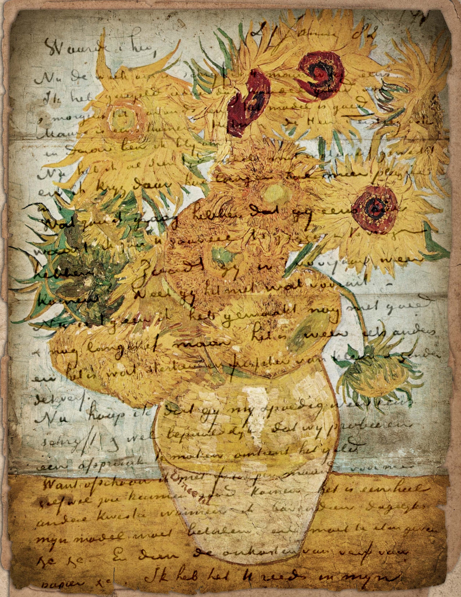 Printable Grunge Van Gogh Papers for Junk Journals Art - Etsy