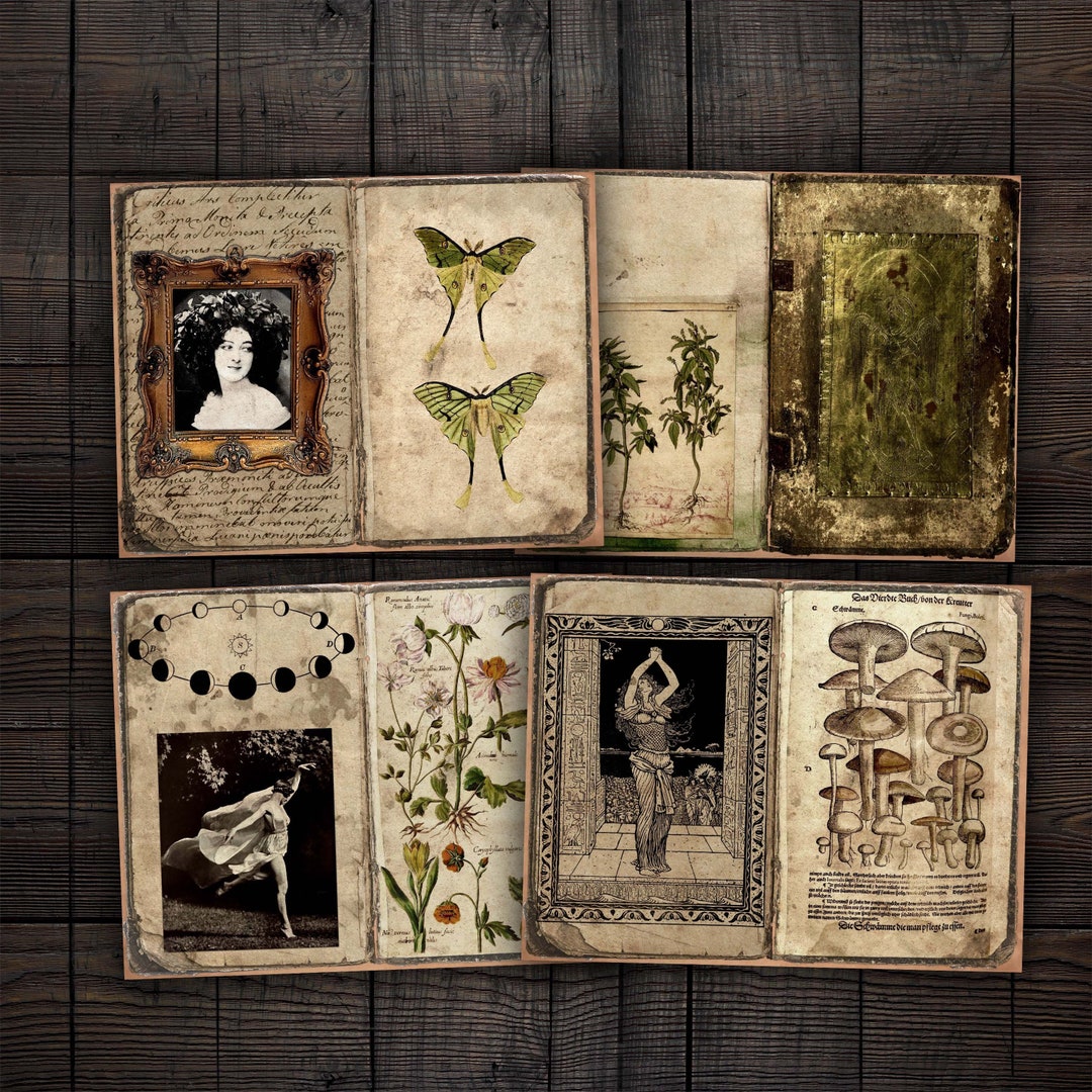 Forest Gypsy Junk Journal Pages, Printable Boho Ephemera (digital ...