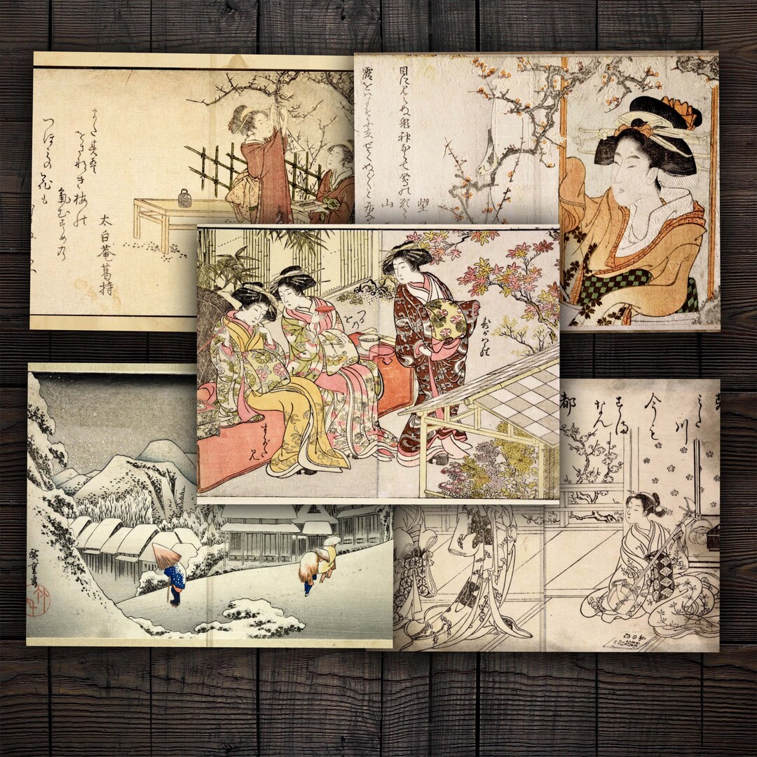 Digital Japanese Antique Pages, Printable Kit for Junk Journals ...