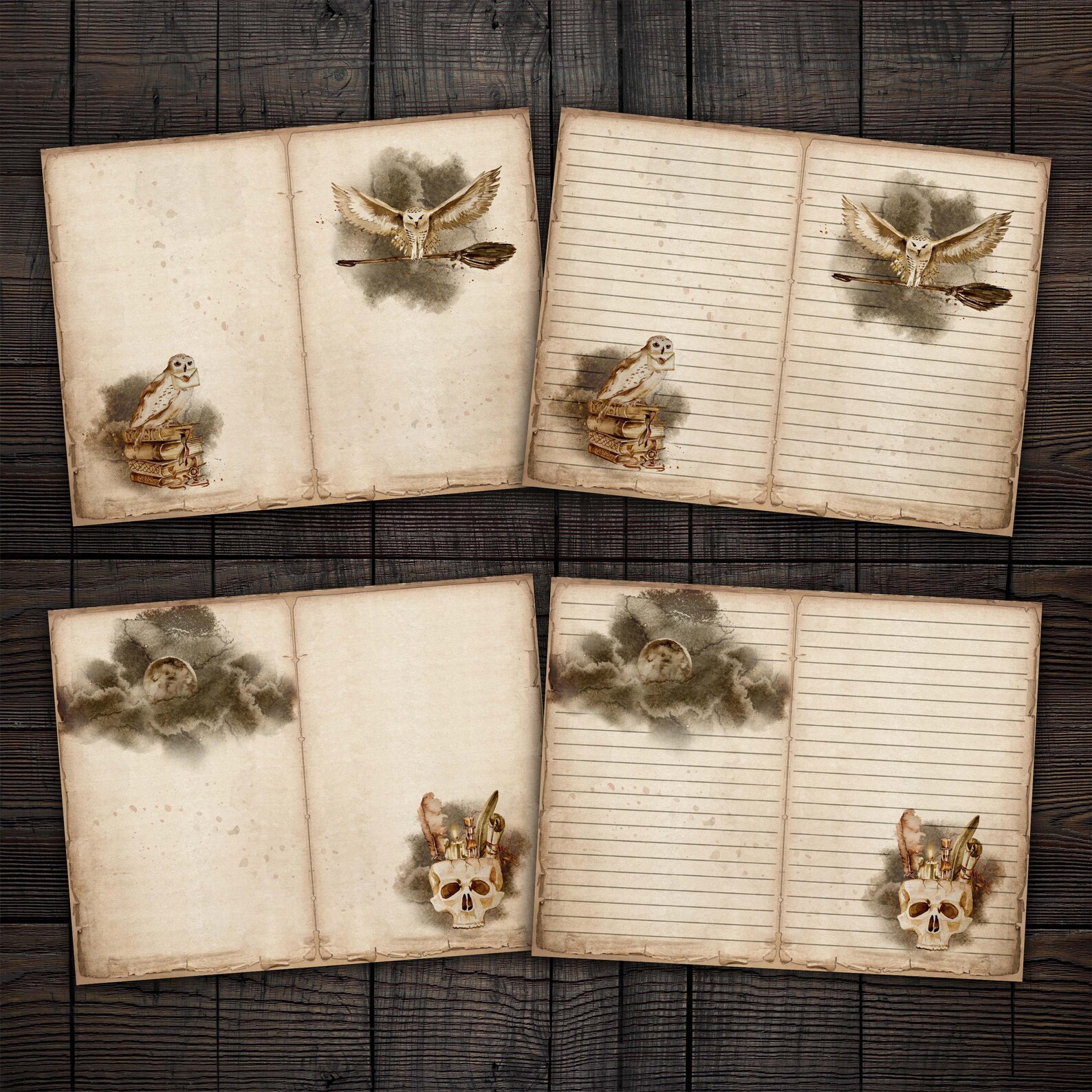 Wizard School Printable Journal Kit Magic Fantasy Digital - Etsy