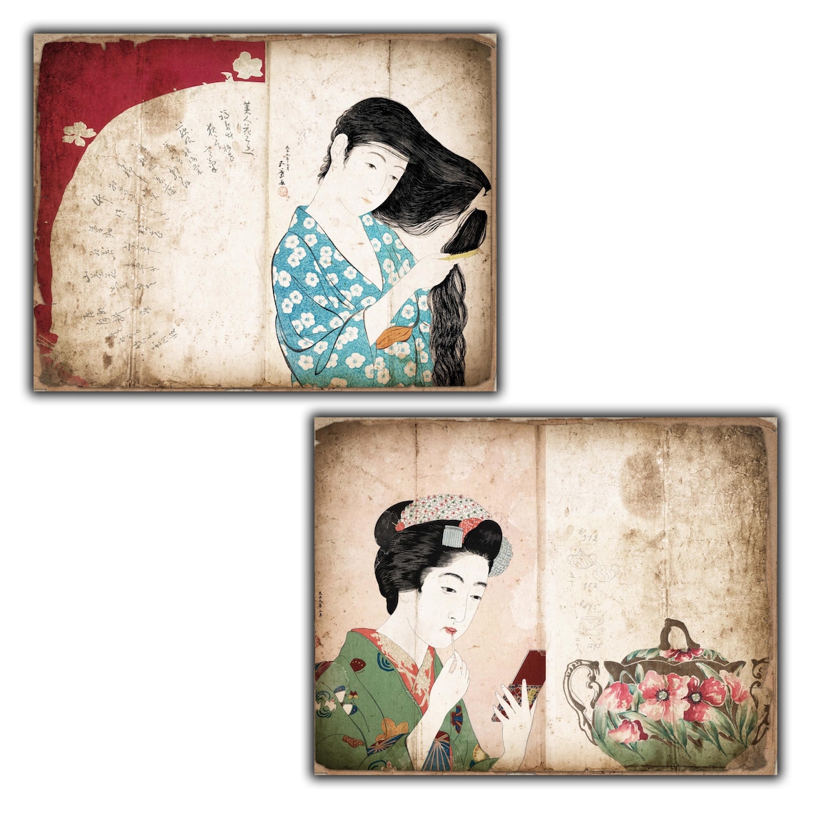 Japanese Geisha Bundle Printable Ephemera Junk Journal Kit - Etsy