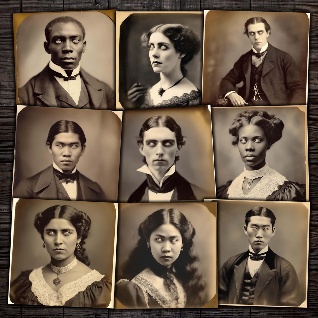Gothic Vampire Portraits: Victorian Halloween Ephemera (digital ...