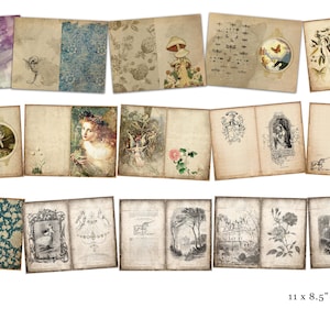 91 Sheets Digital Fairy Tale Bundle for Printable Ephemera, Junk ...