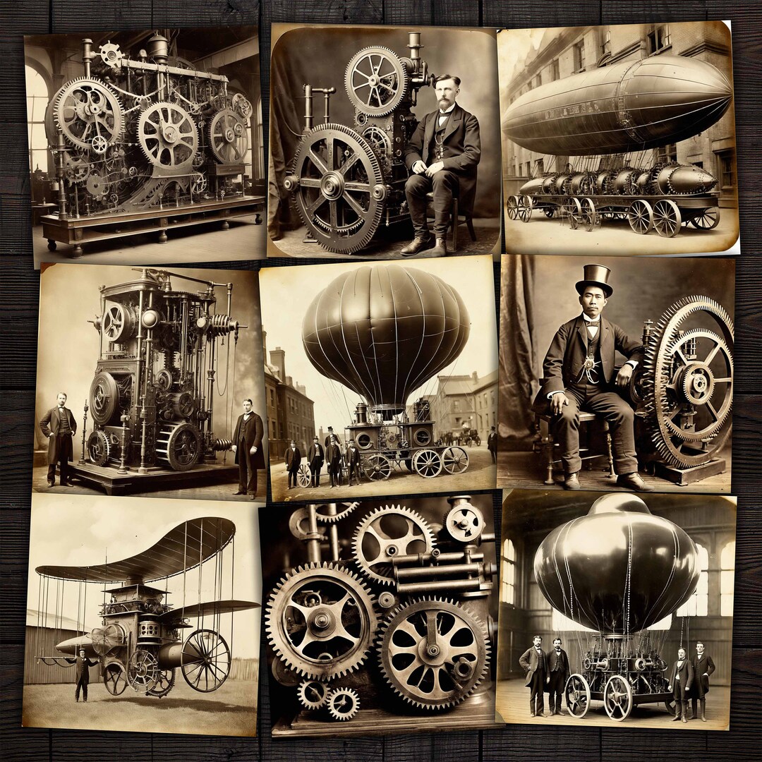 Steampunk Machines and Inventions Printable Vintage Photographs for ...