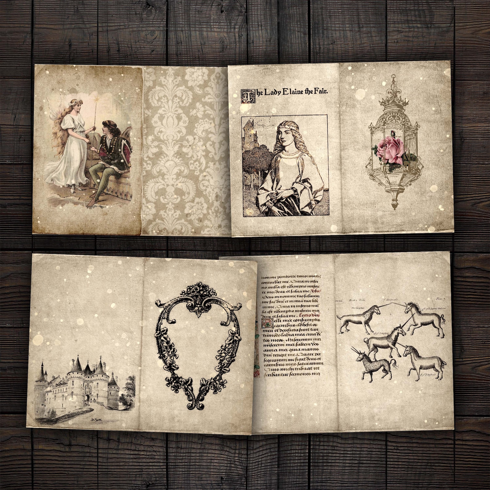 Digital Fairy Tale Medieval Kit Printable Pages for Junk | Etsy