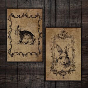 Vintage Easter Rabbit Pages for Junk Journals, Scrapbooks, Paper Crafts ...
