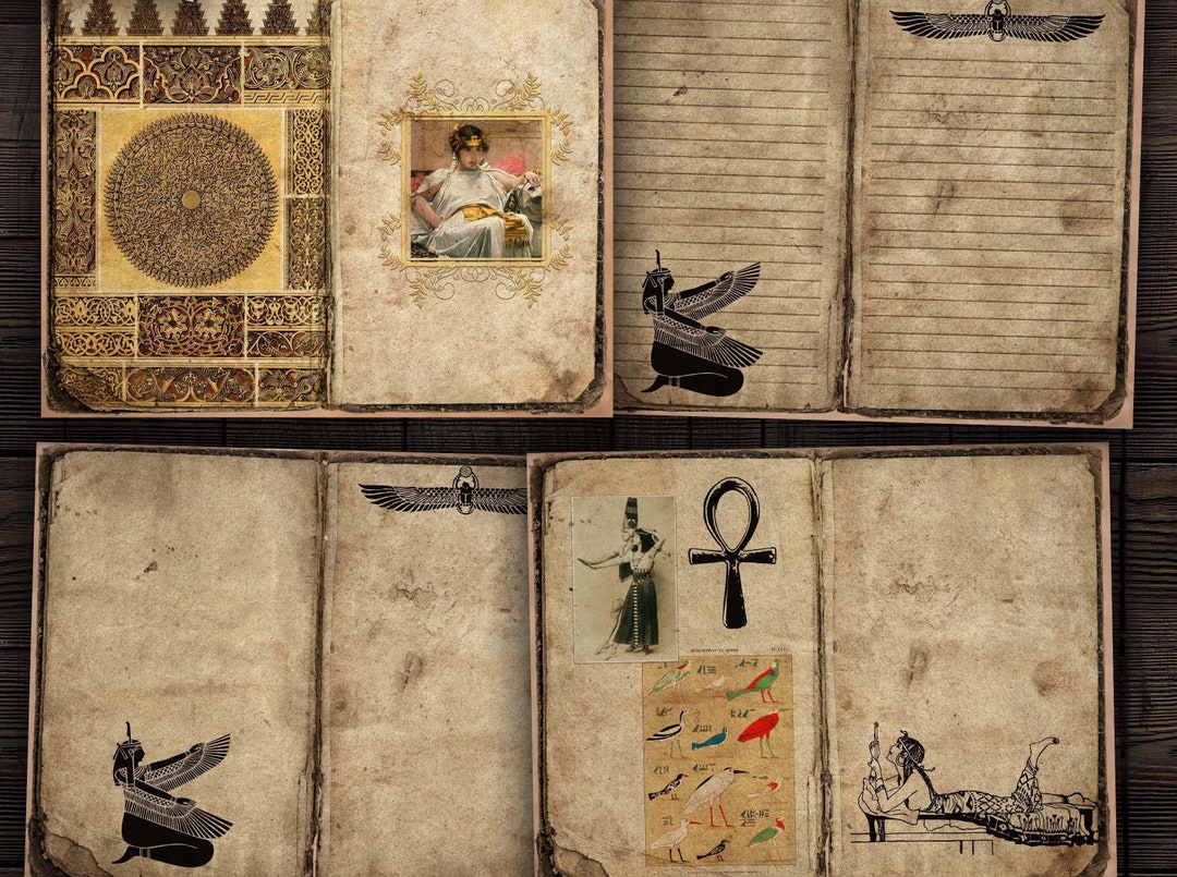 Digital Cleopatra Ancient Egypt Junk Journal Pages, Printable Egyptian ...