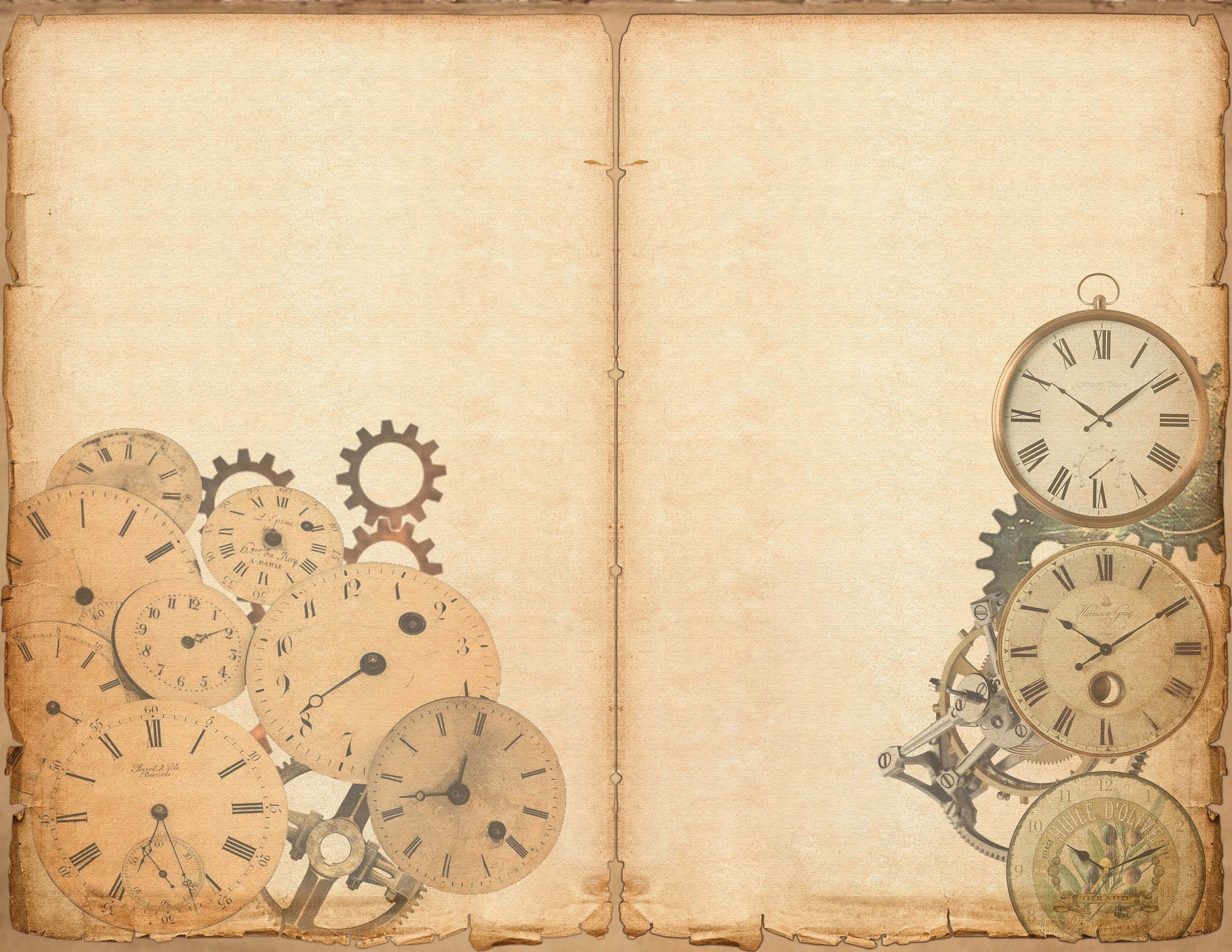 Steampunk Clocks Printable Pages for Junk Journals Art - Etsy