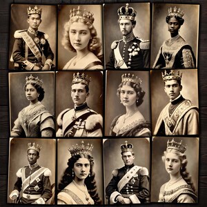 Kings and Queens Royalty Vintage Photographs ATC, Digital Fairies ...