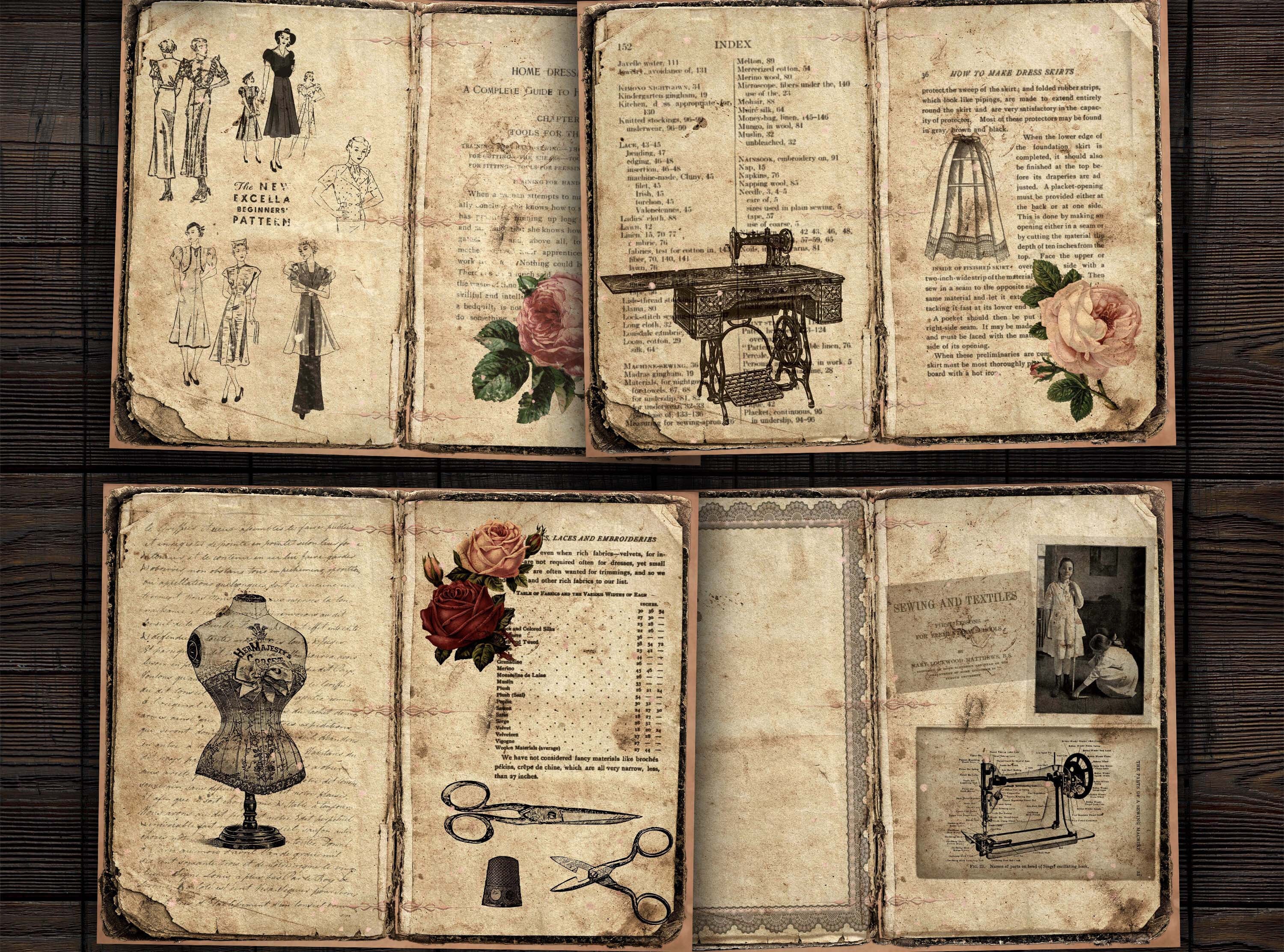 Printable Kit for Journals Paper Crafts Digital Sewing Junk Journal ...