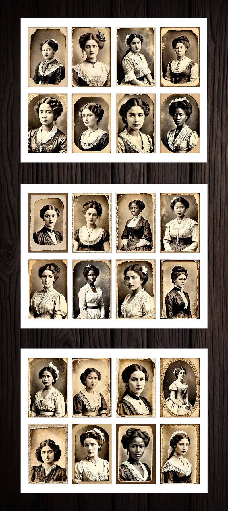 Vintage Ladies Photo Collage Sheets: Ephemera for Junk Journals ...