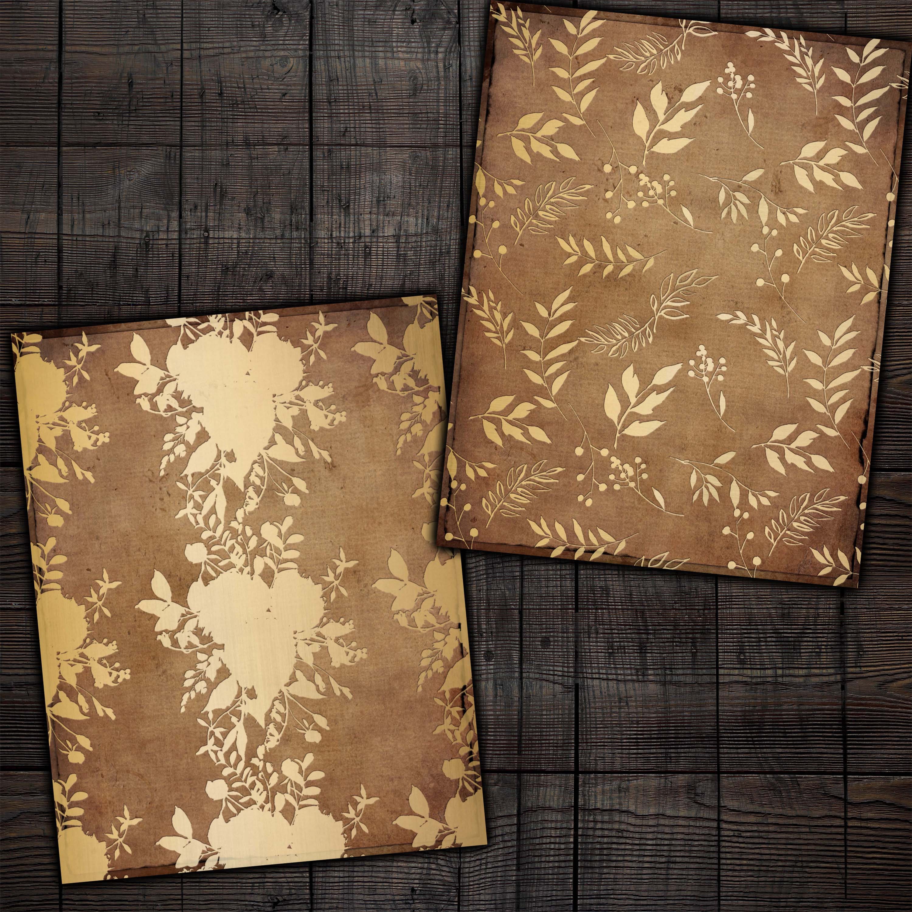 Grunge and Gold Printable Papers Digital Parchment Paper for | Etsy