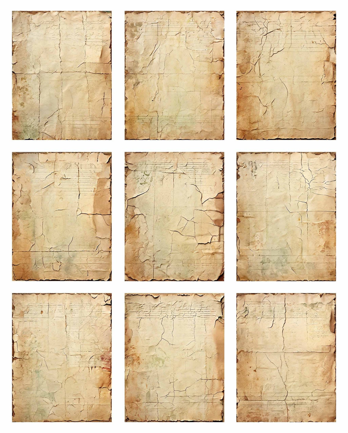 Grunge Tattered Paper: Junk Journal Ephemera (digital Download) - Etsy