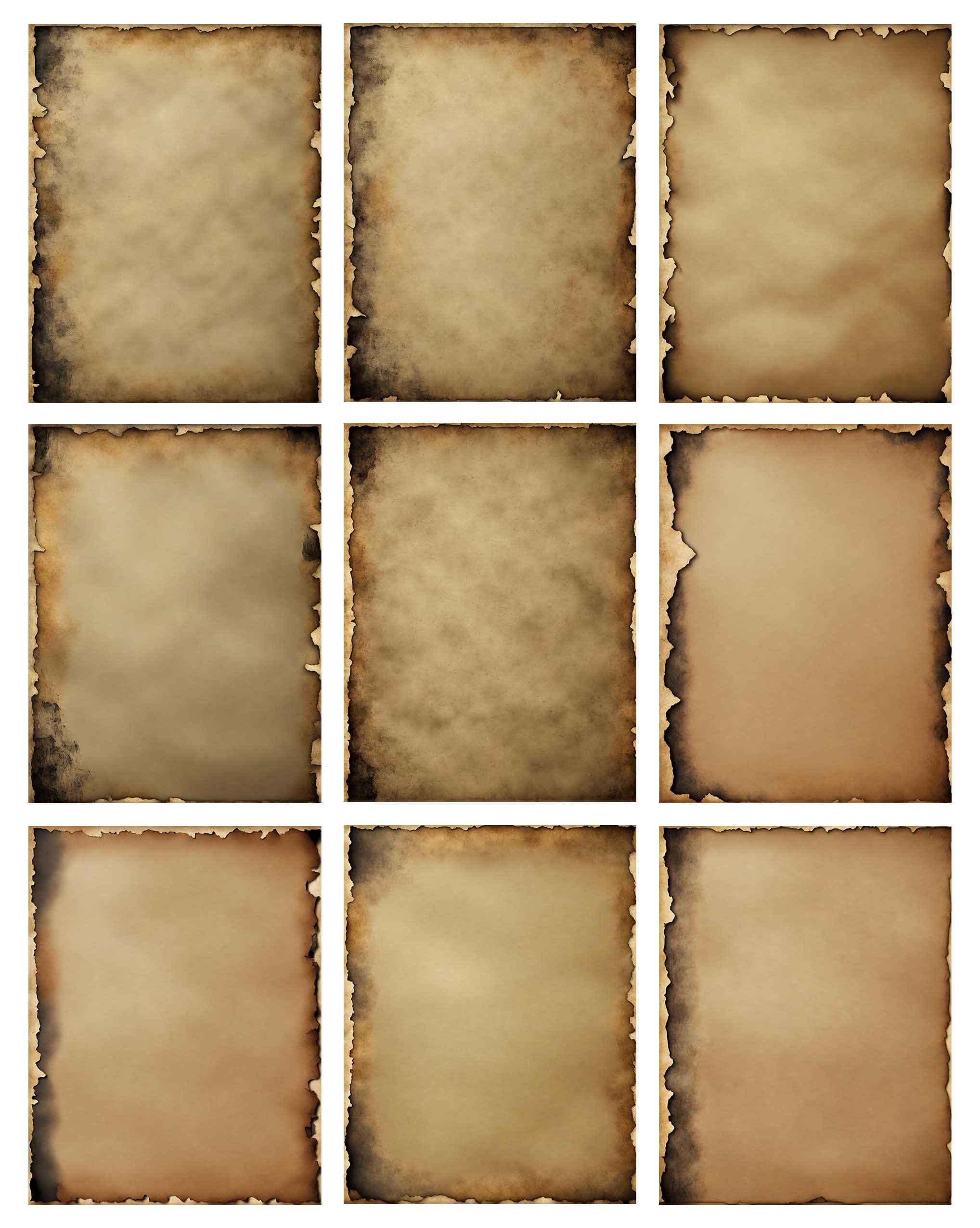 Burnt Edge Printable Paper: Grunge Texture for Junk Journals (digital ...