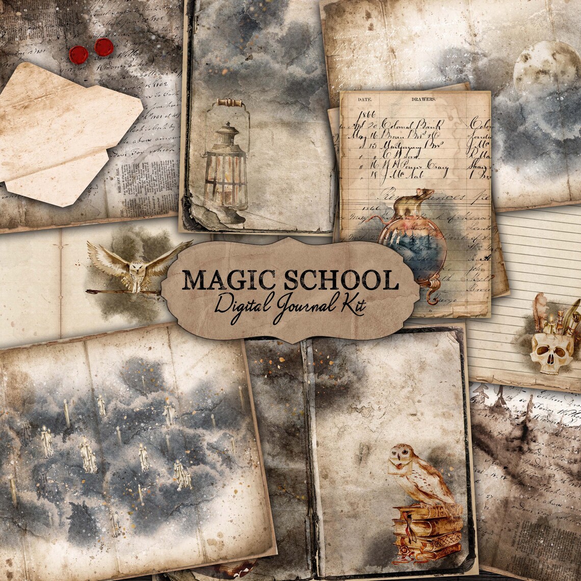 Wizard School Printable Journal Kit Magic Fantasy Digital - Etsy