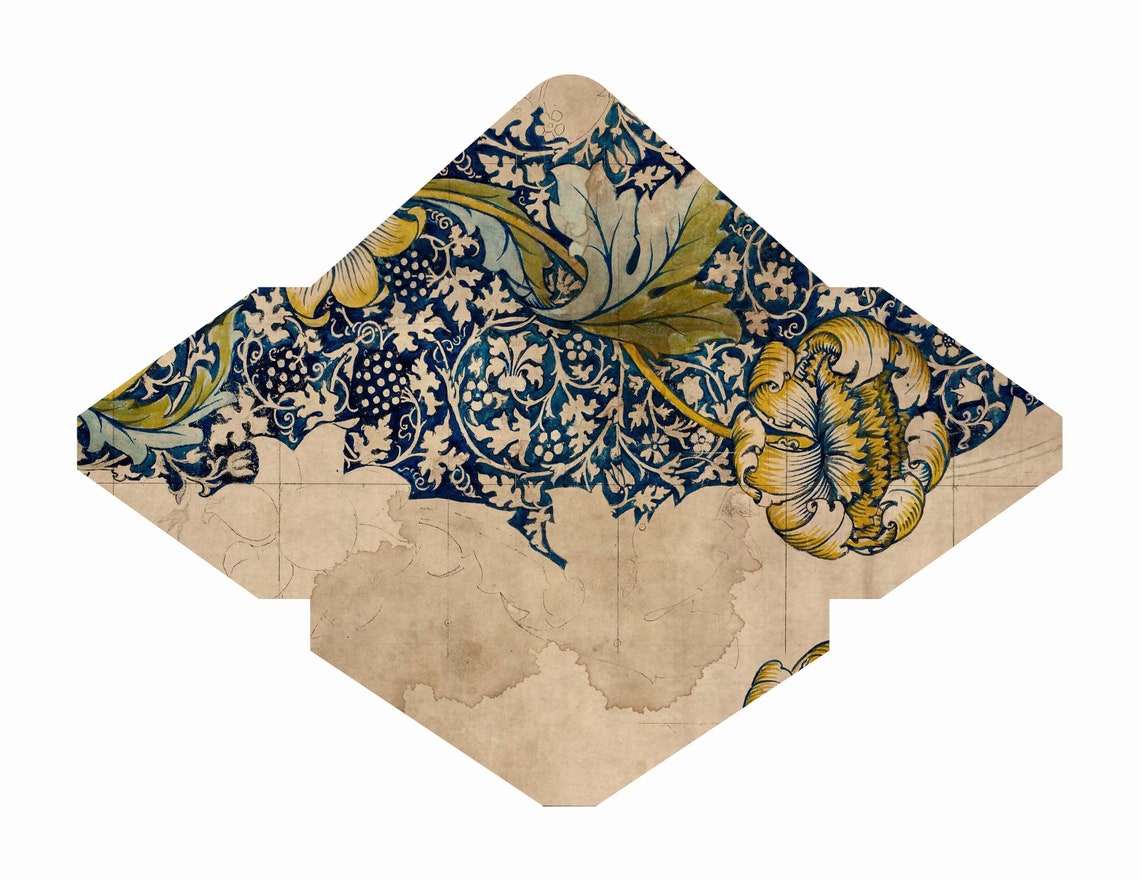 Printable Blue Pattern Envelopes for Junk Journals, Scrapbooks, Paper ...