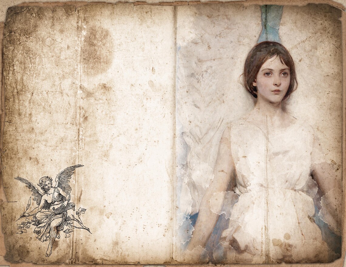 Printable Angels Pages for Junk Journals, Art Journal, Scrapbooks ...