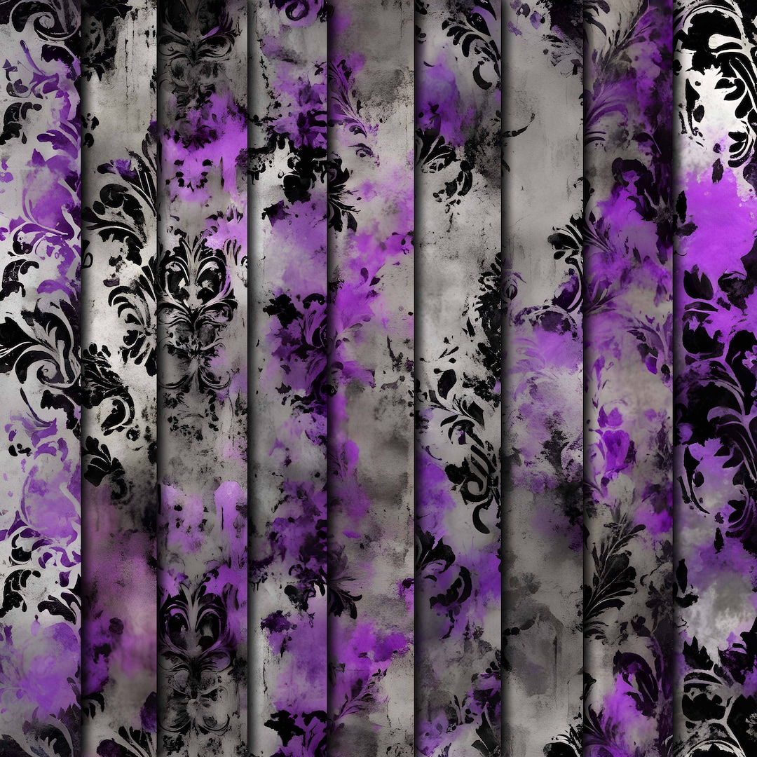 Grunge Gothic Damask Wallpaper Backgrounds, Digital Background Papers ...