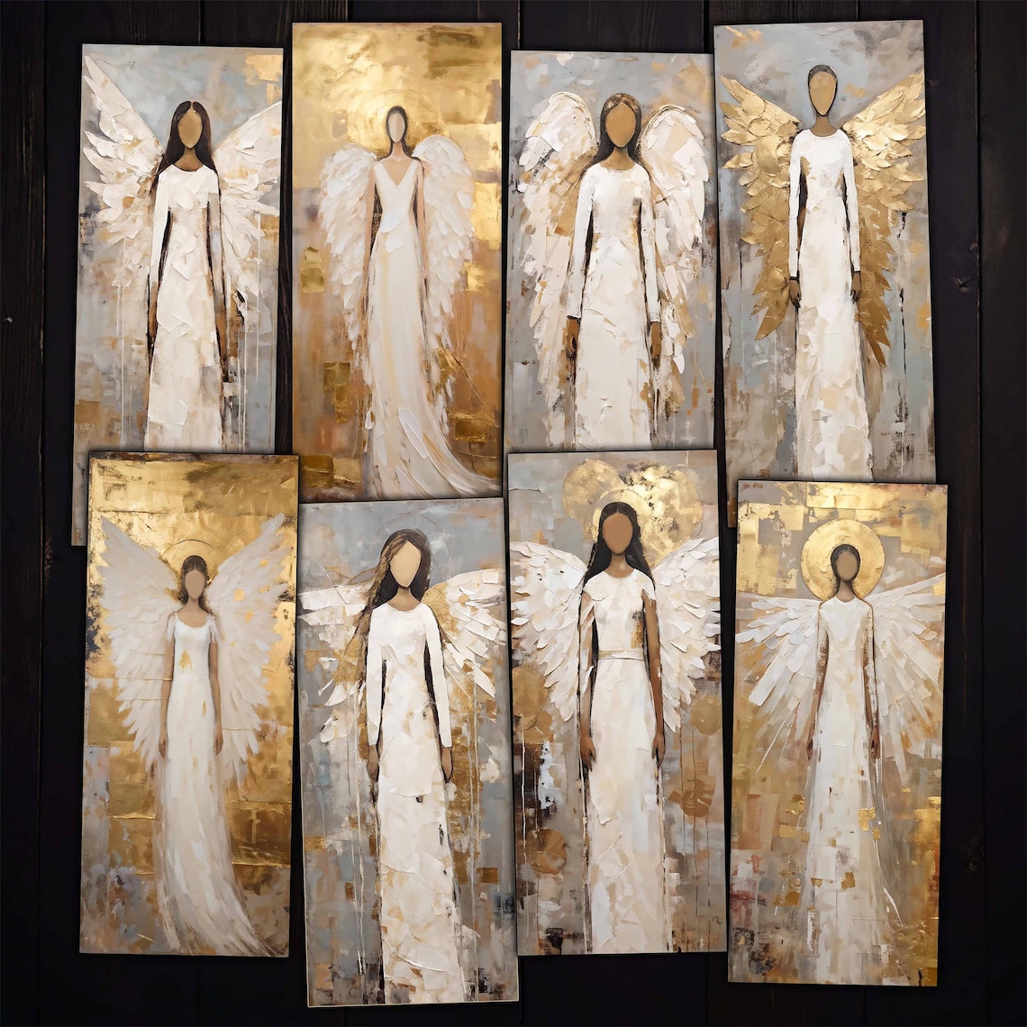 Abstract Angels Printable Collage Sheets: Junk Journal, Bookmarks ...