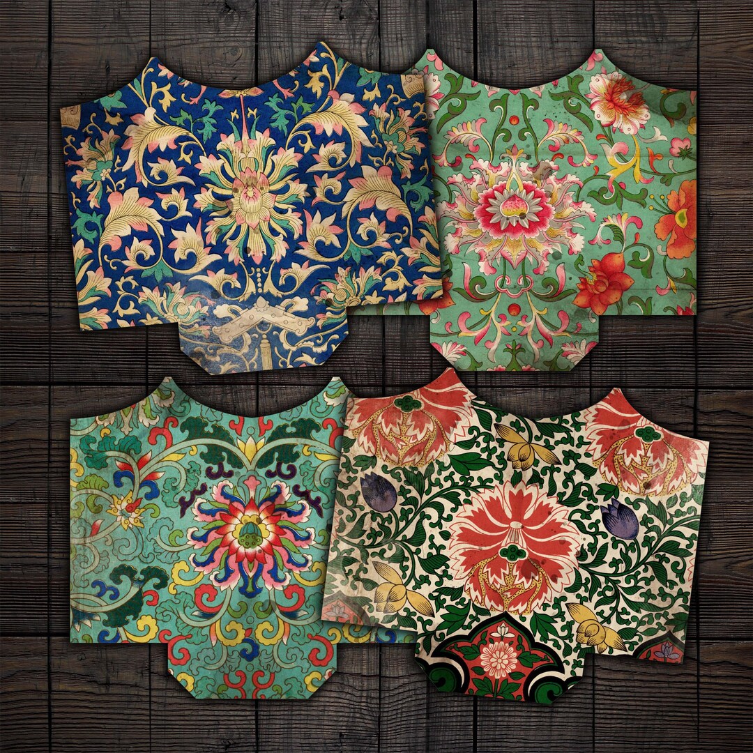 China Pattern Printable Pockets: Junk Journal DIY Paper Craft (digital ...