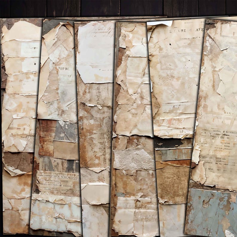 Grunge Paper Pack: Mixed Media Textures for Junk Journals (digital ...