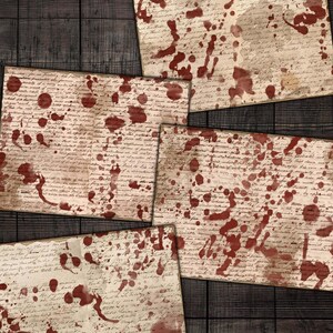 Blood Spatter Digital Paper, Vampire Gothic Ephemera (digital Download ...