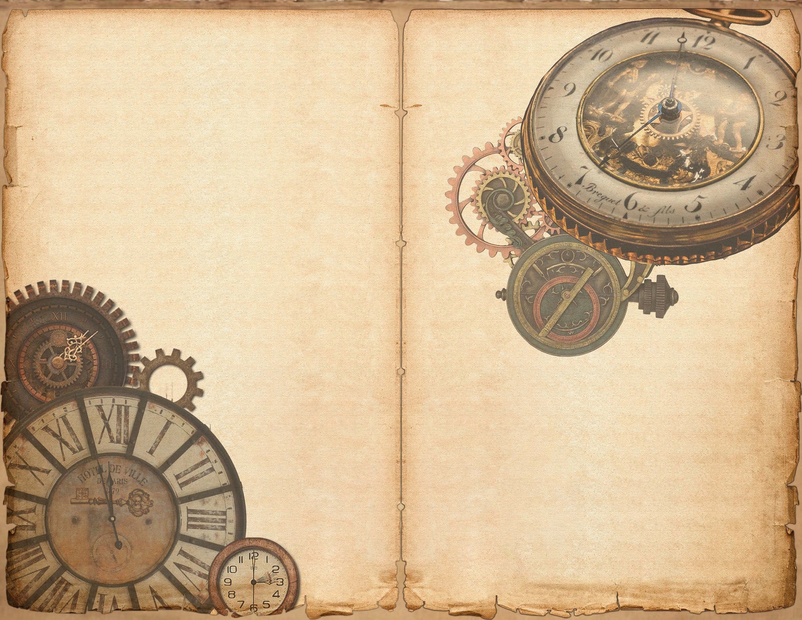 Steampunk Clocks Printable Pages for Junk Journals Art - Etsy