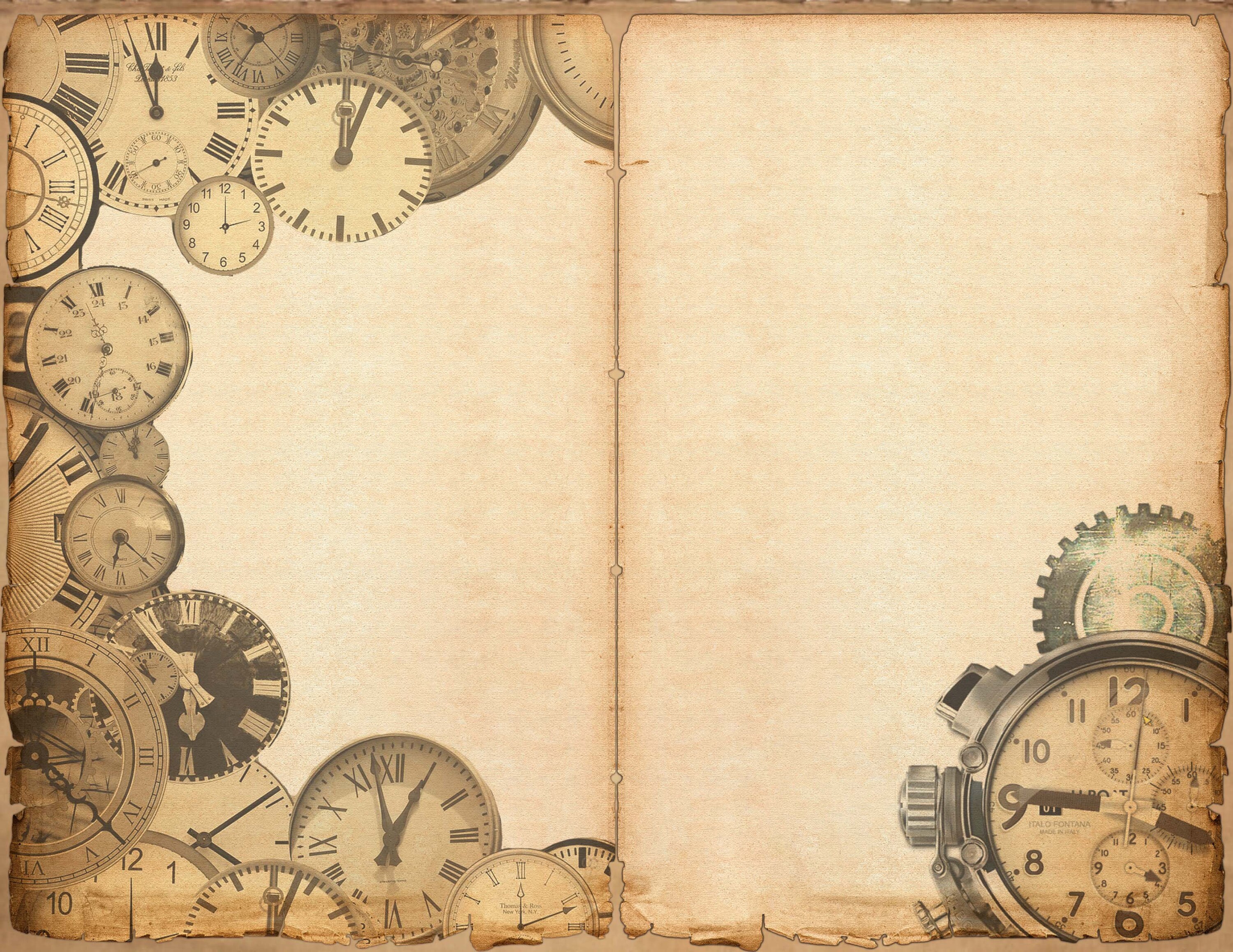 Steampunk Clocks Printable Pages for Junk Journals Art - Etsy