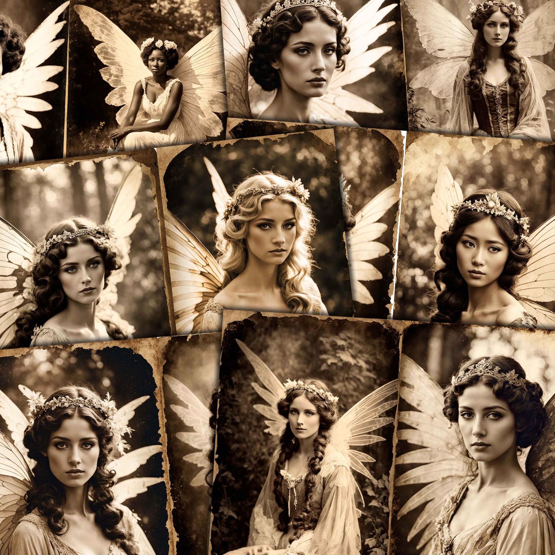 Fairy Ladies Printable Photographs: Junk Journal Ephemera (digital ...