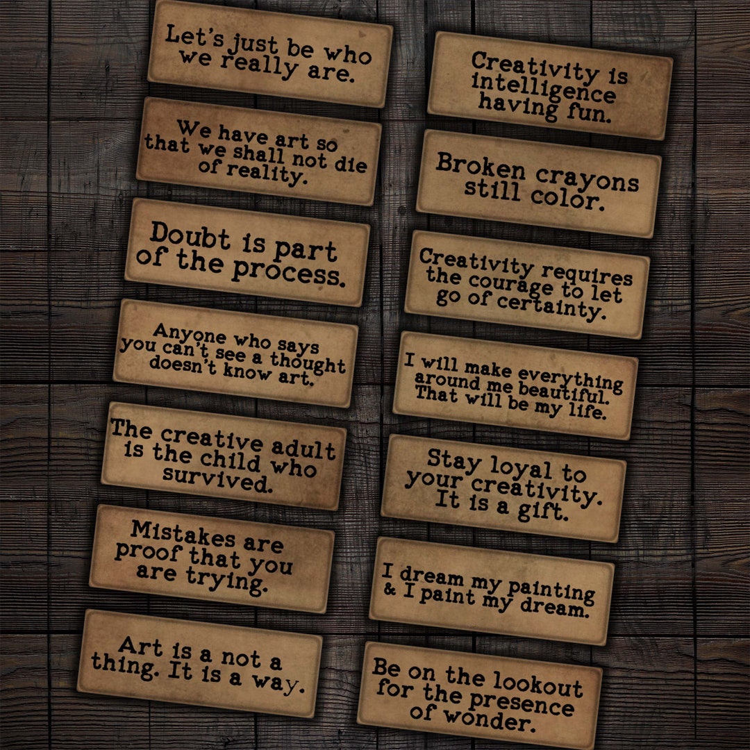 Creative Artist Printable Quotes for Junk Journals, Scrapbooks, Paper ...