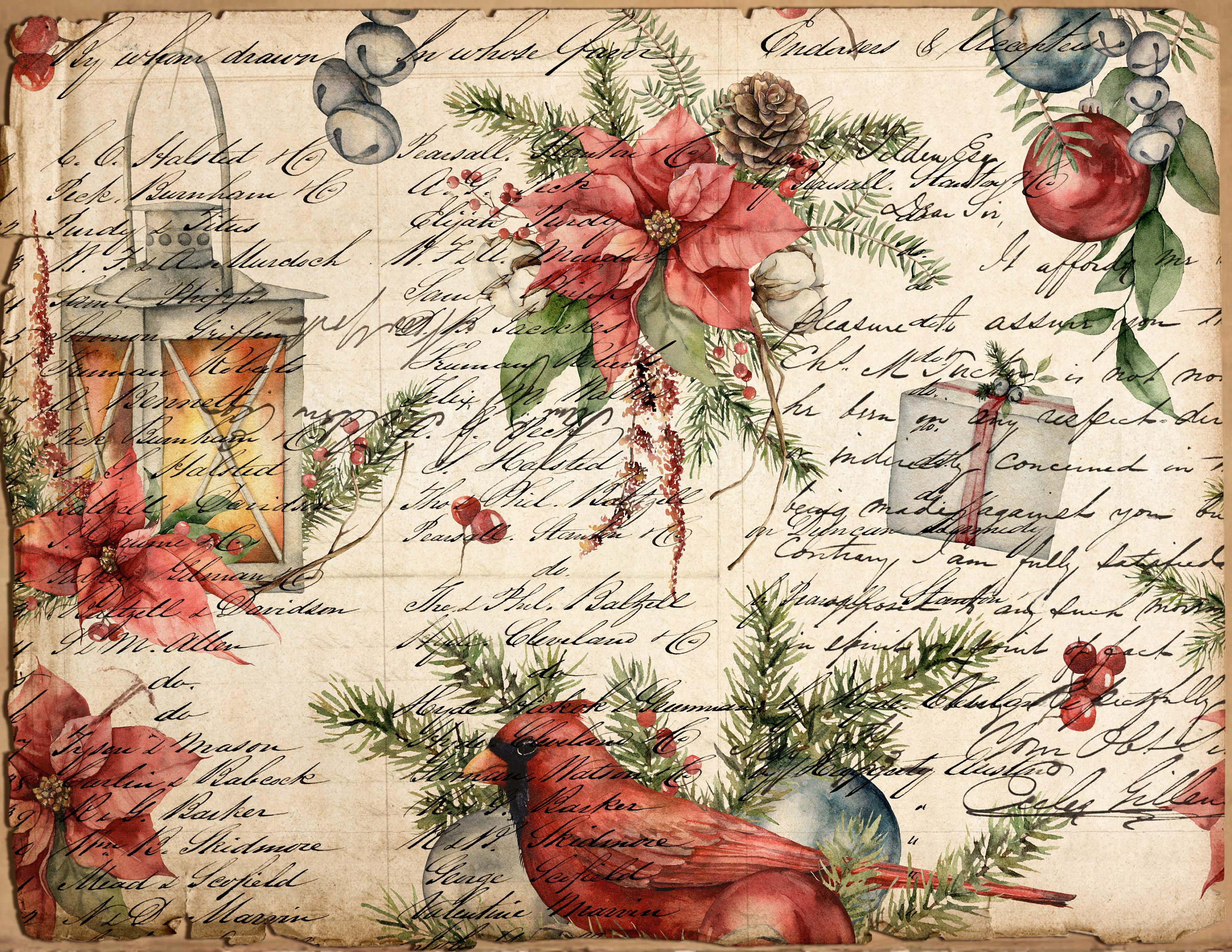 Christmas Printable Background Ephemera Pages for Junk - Etsy