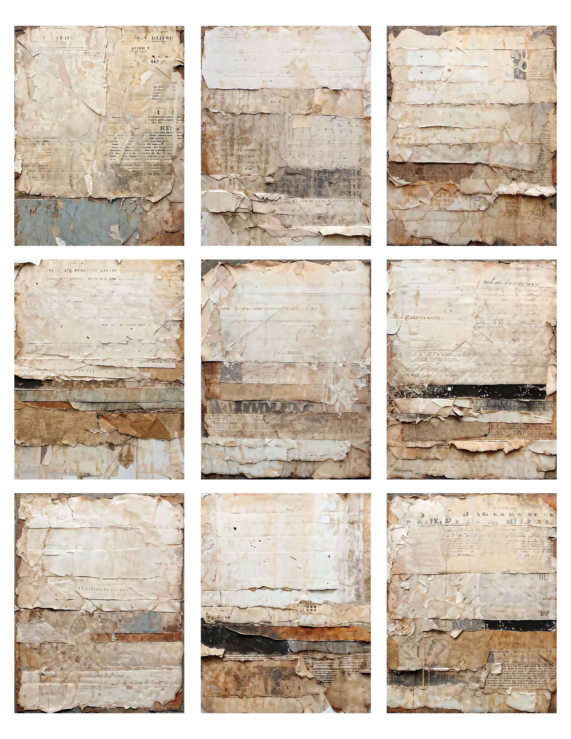 Grunge Paper Pack: Mixed Media Textures for Junk Journals (digital ...