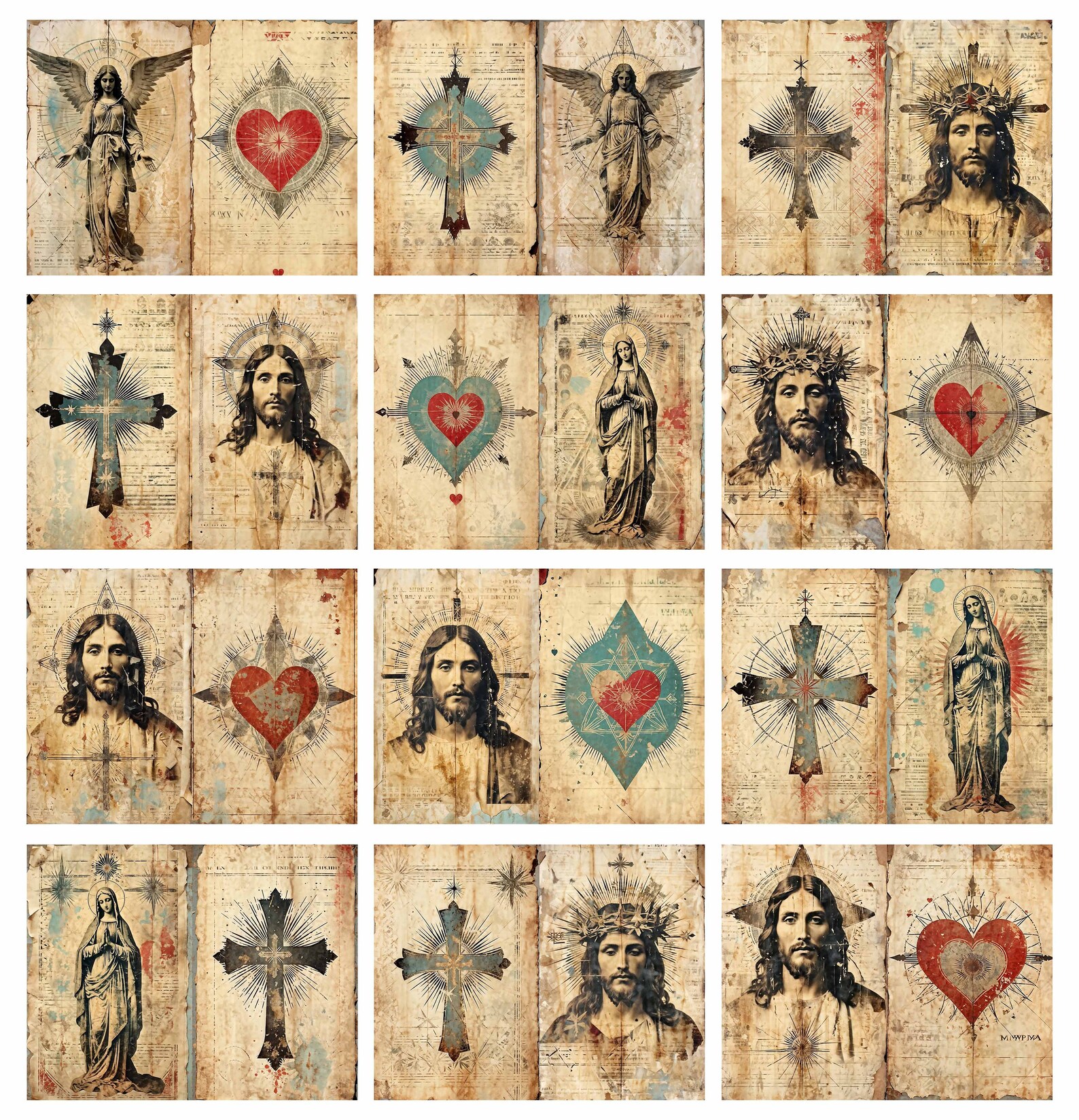 Christian Junk Journal Kit: Jesus Ephemera, Paper Crafts (digital ...