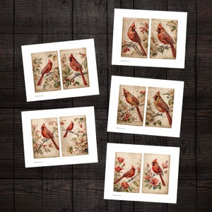 Cardinal Birds Printable Ephemera Ledger Pages for Junk Journals ...