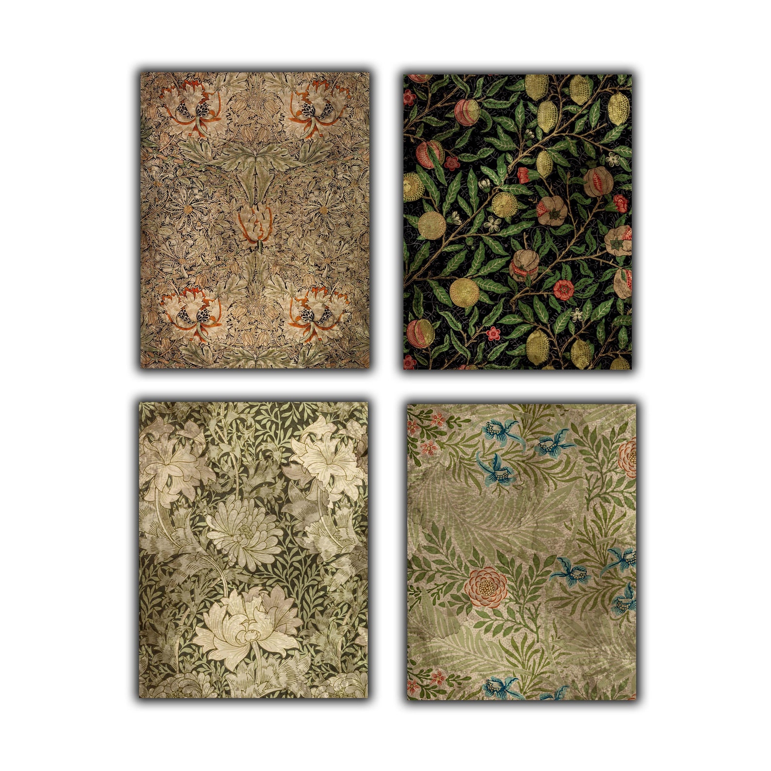 Ornate Pattern Papers Bundle Printable Ephemera Kit for Junk | Etsy