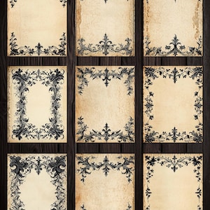 Gothic Frame Borders: Printable Papers for Junk Journal (digital ...