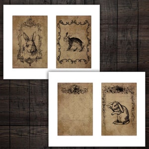 Vintage Easter Rabbit Pages for Junk Journals, Scrapbooks, Paper Crafts ...
