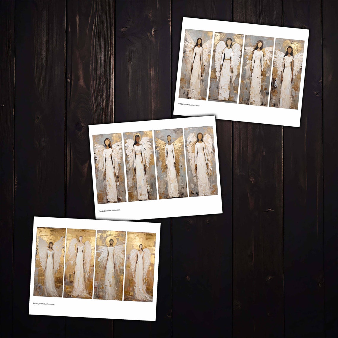Abstract Angels Printable Collage Sheets: Junk Journal, Bookmarks ...