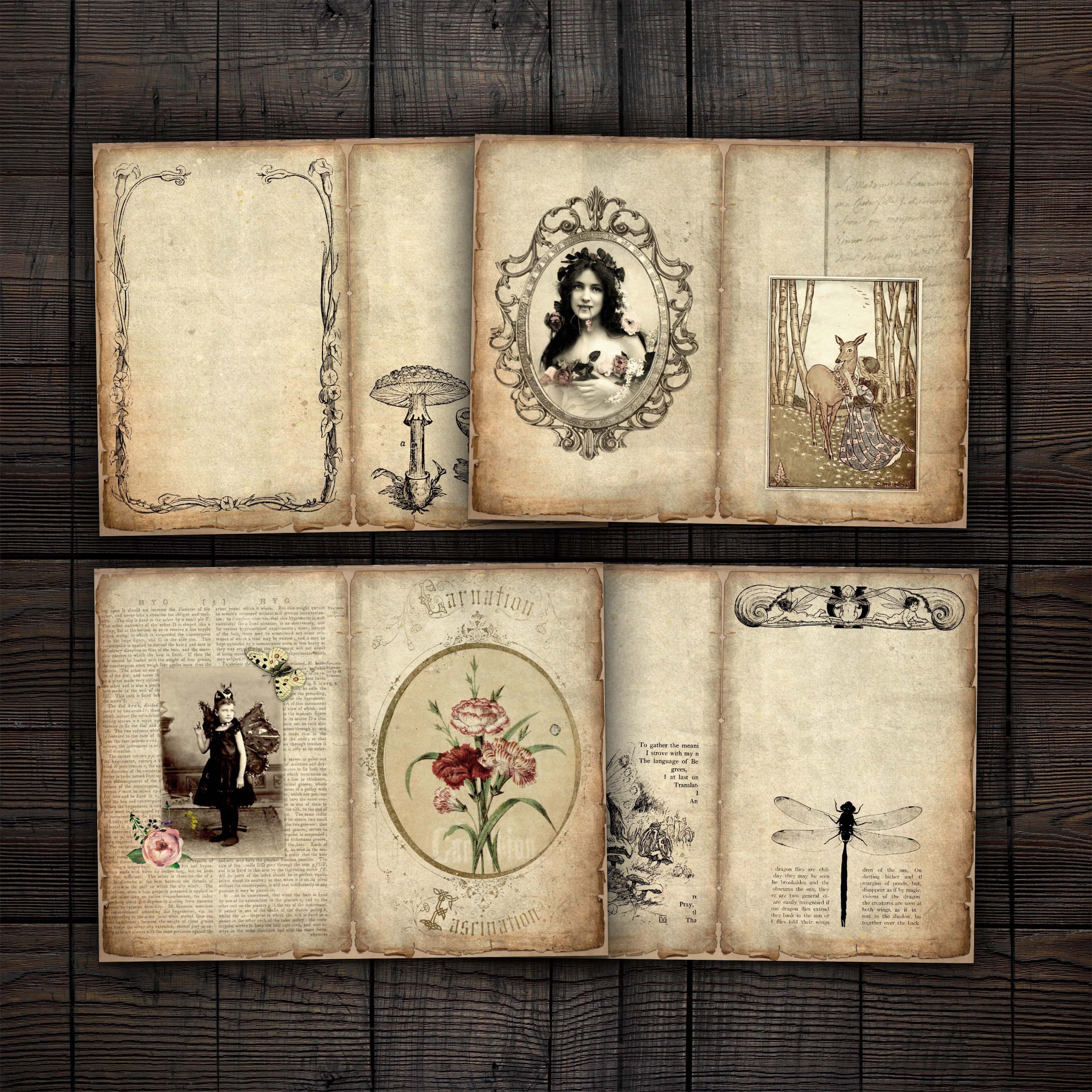 Digital Download Printable Cute Fairy Characters Junk Journal Kit ...