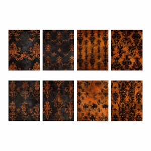 Halloween Grunge Wallpaper Digital Backgrounds Papers, 8.5x11 Orange ...