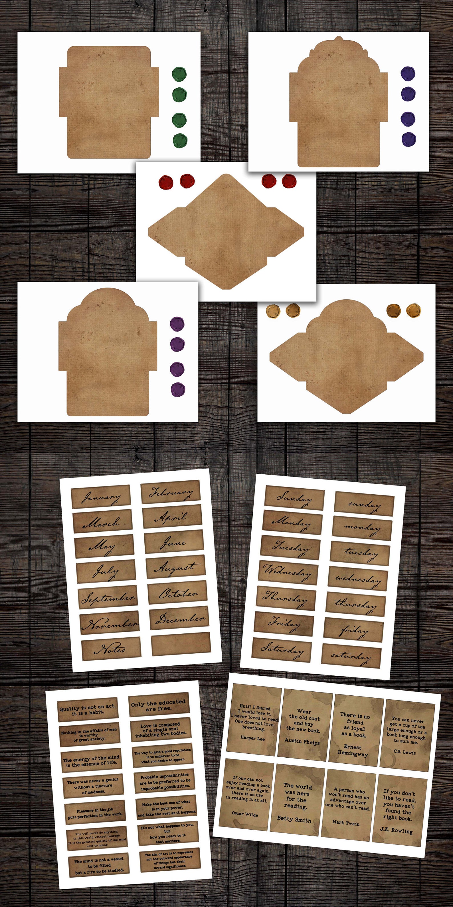 Dark Academia Gothic School of Magic Printable Bundle for - Etsy