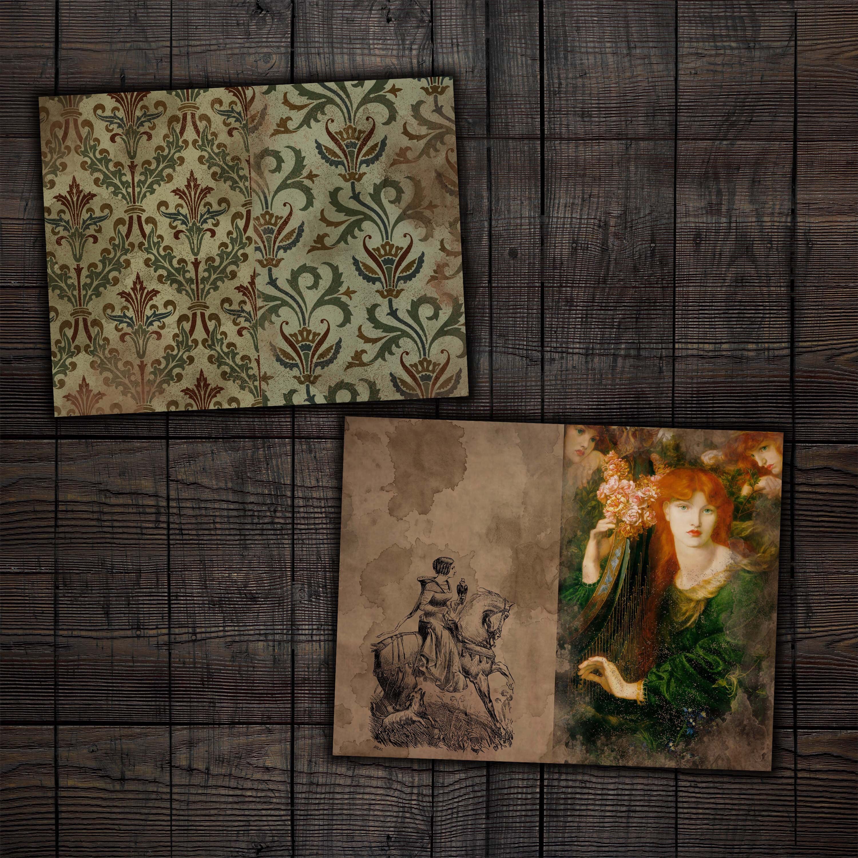Medieval Fantasy Junk Journal Pages, Printable Middle Ages Ephemera for ...