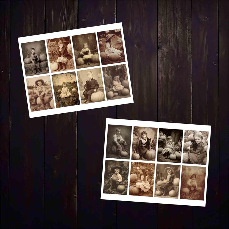 Vintage Sepia Pumpkin Patch Photos for Junk Journals (digital Download ...